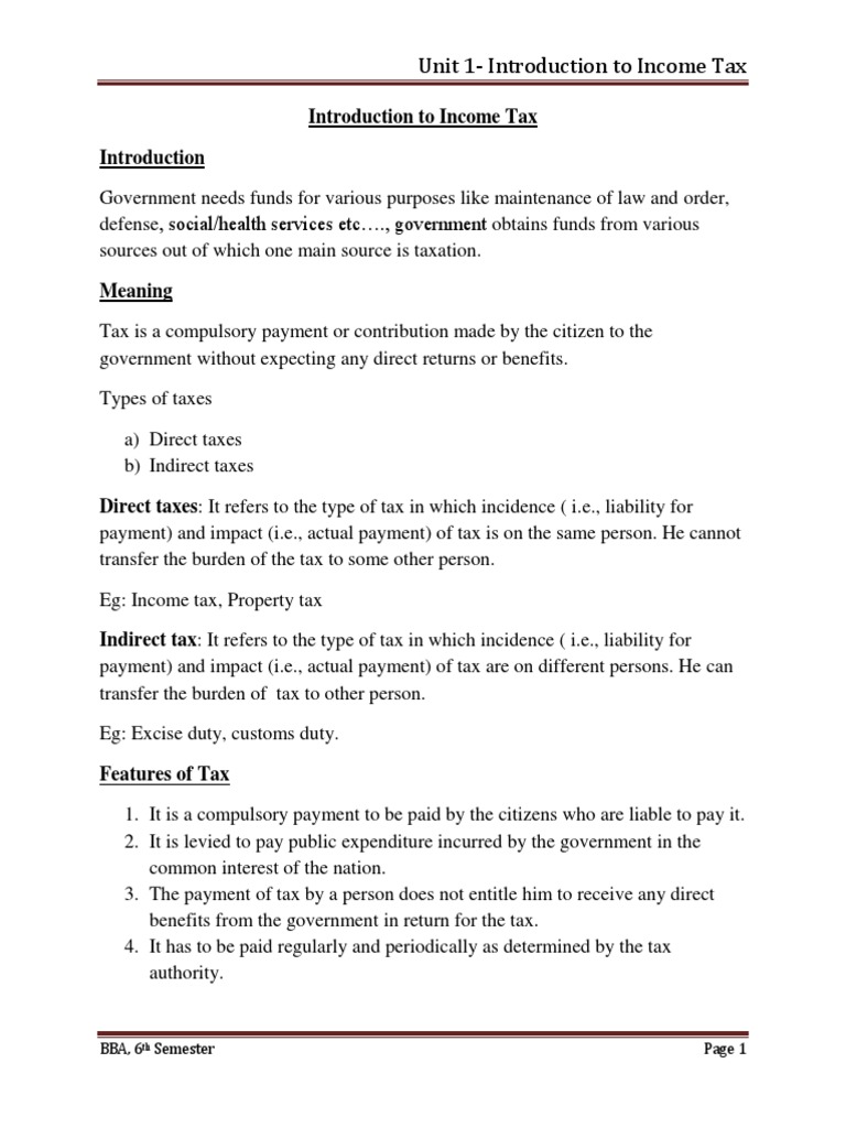 Introduction to Income Tax Concepts | PDF | Income Tax | Taxes