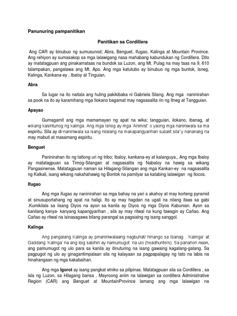 Panitikan REPORT | PDF