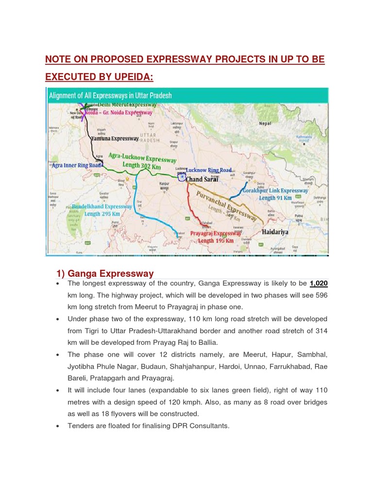 Note On Proposed Projects To Be Executed by Upeida in Up | PDF ...