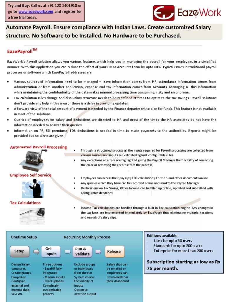 Payroll Brochure | PDF | Payroll | Computing