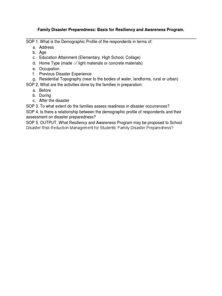 Family Disaster Preparednes1 | PDF | Emergency Management | Emergency
