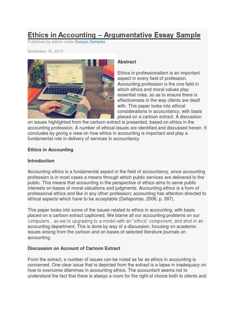Ethics in Accounting | PDF | Profession | Accounting