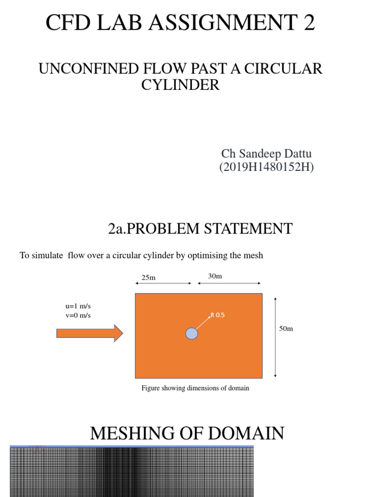 Flow Past Circular Cylinder With Mesh Refinement Study and Optimization of Domain | PDF | Fluid ...