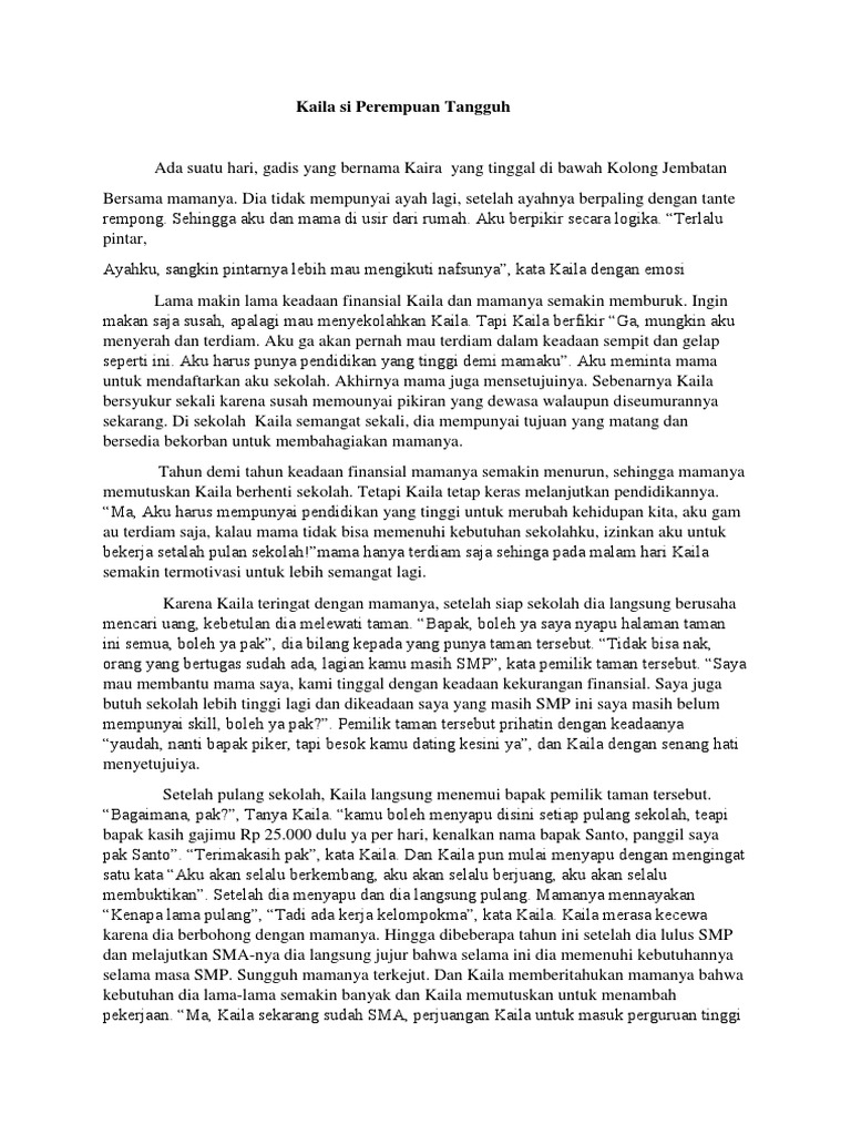 Kaila Si Perempuan Tangguh | PDF
