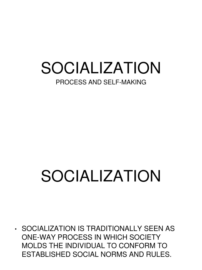 SOCIALIZATION | PDF | Socialization | Social Group