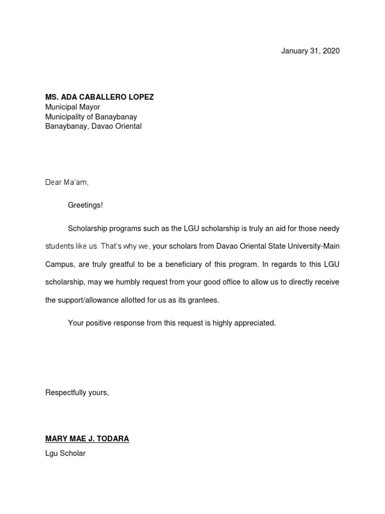 LGU Letter | PDF
