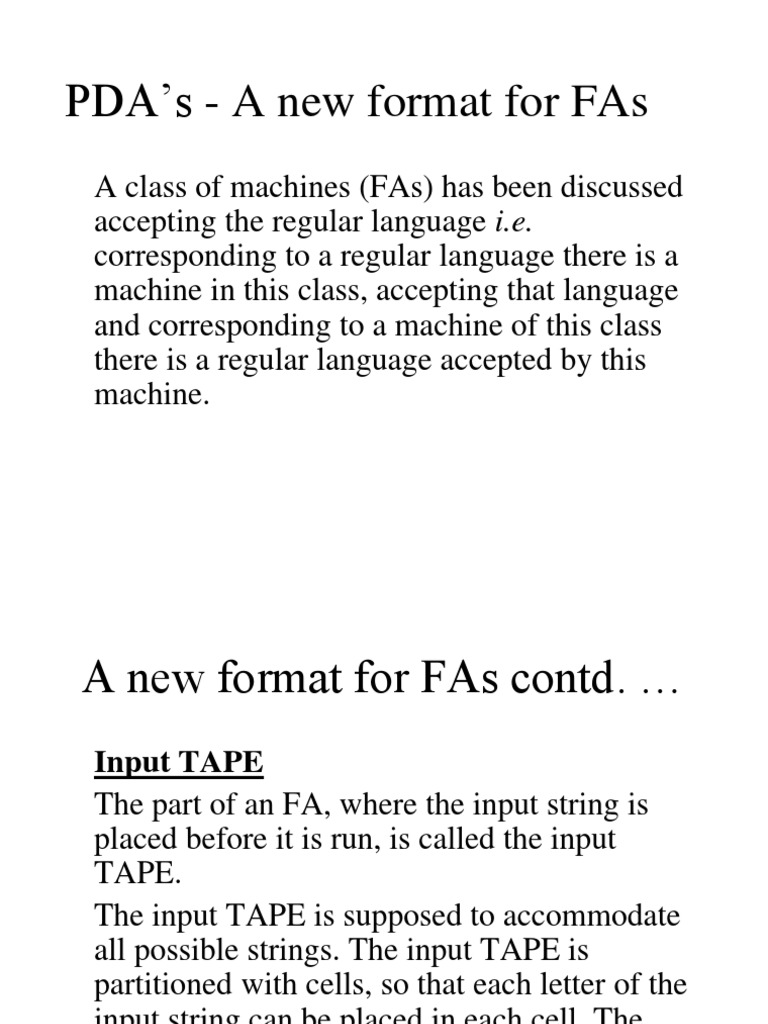 PDA | Download Free PDF | Computer Science | Models Of Computation