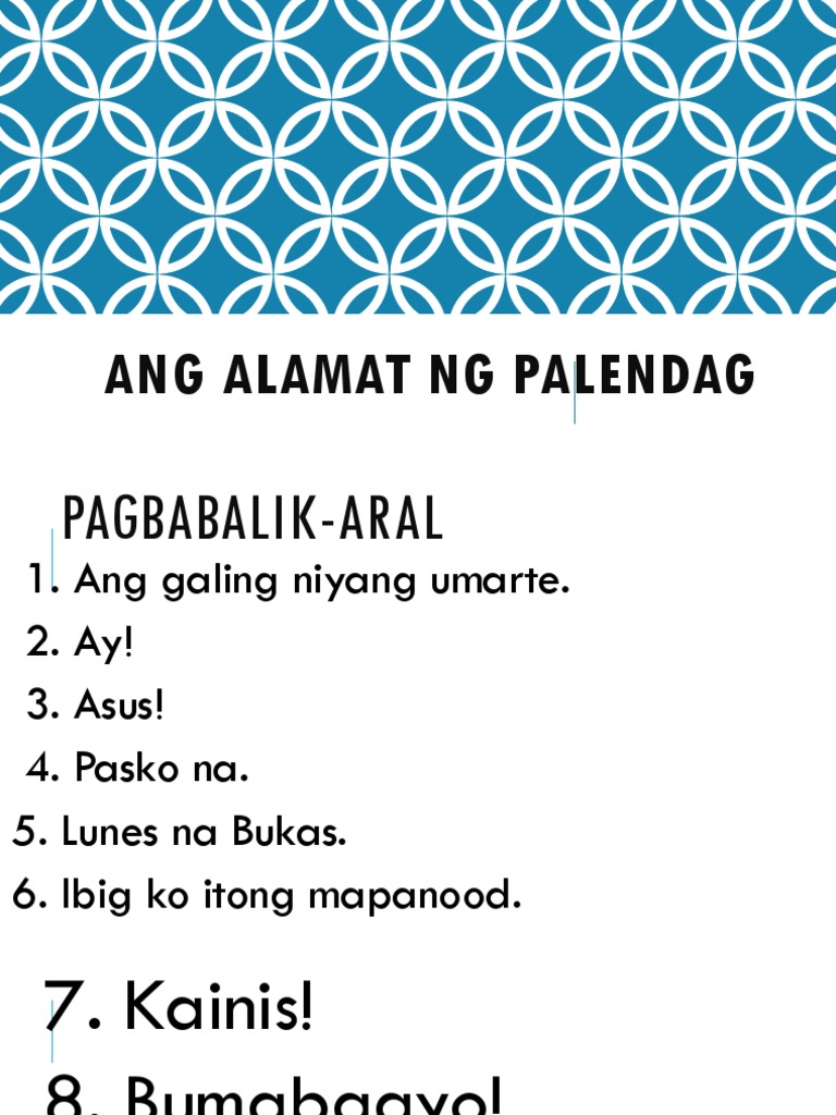 Ang Alamat NG Palendag | PDF