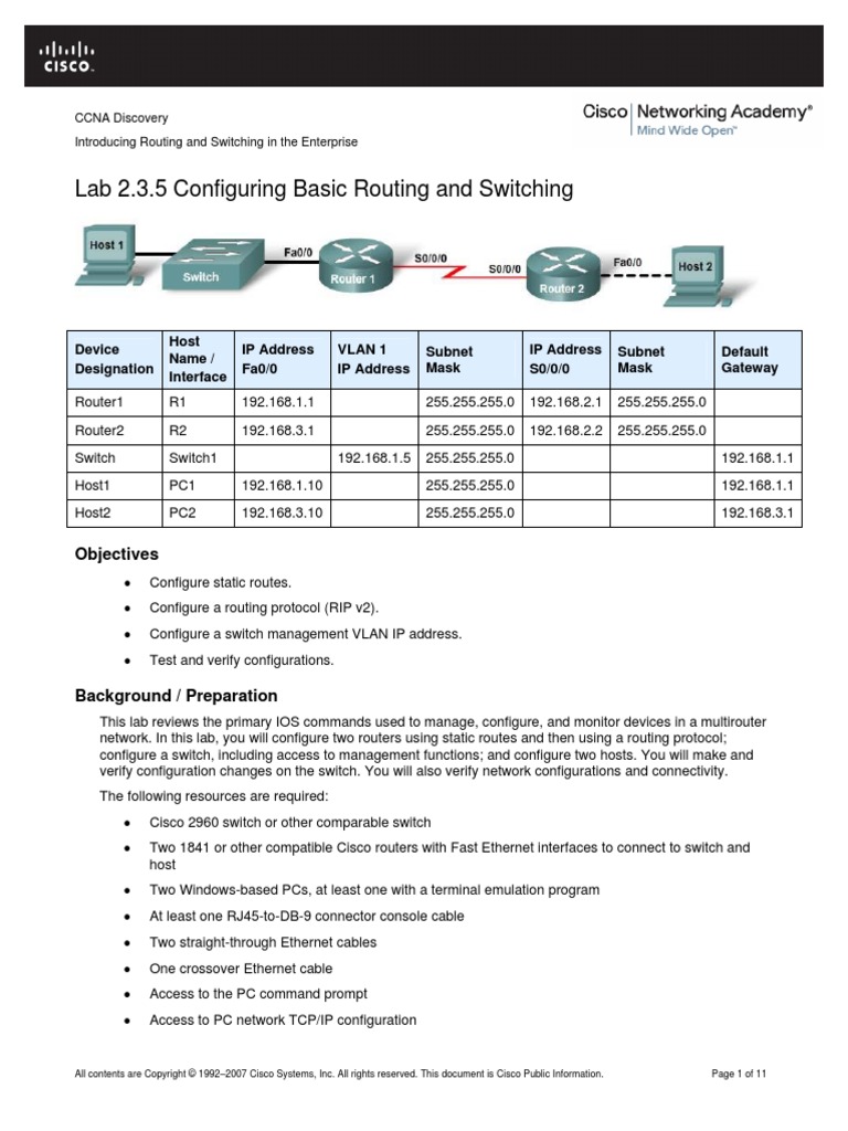 Lab | PDF | Router (Computing) | Network Switch