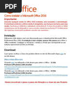 Chave de Produto Do Microsoft Office 2016 | PDF