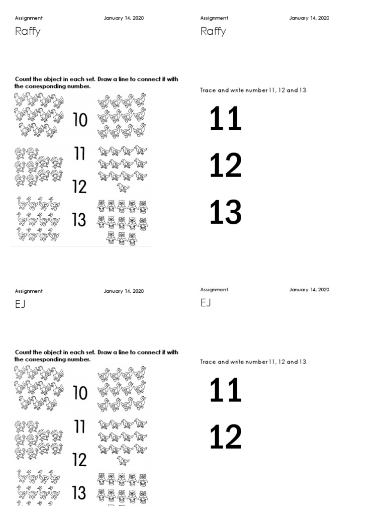 11-13 Worksheets | PDF | Educational Stages | Public Services