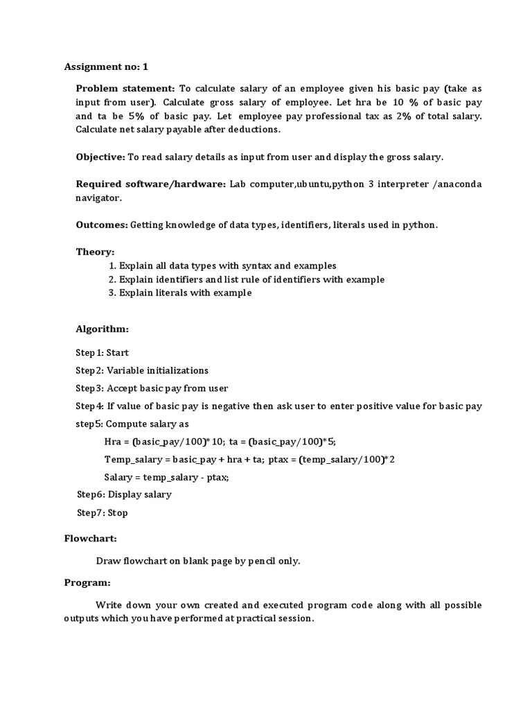 PPS - Practical - Assignment - 1 To 5 PDF | PDF | Computer Program ...