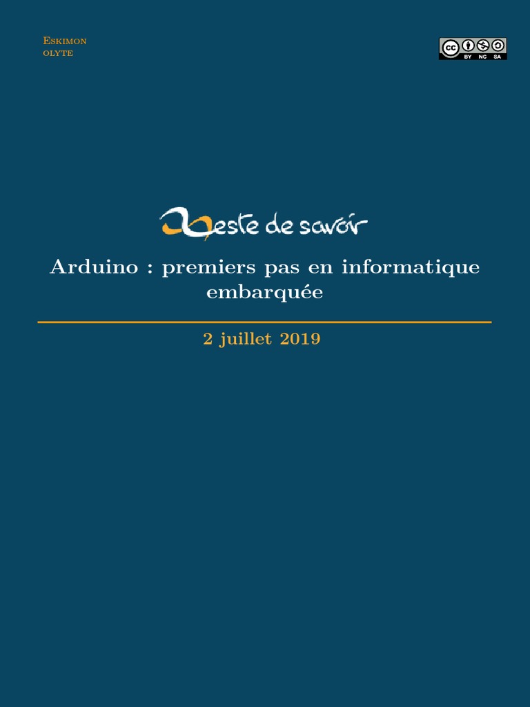 Arduino Premiers Pas en Informatique Embarquee | PDF | Traitement du ...