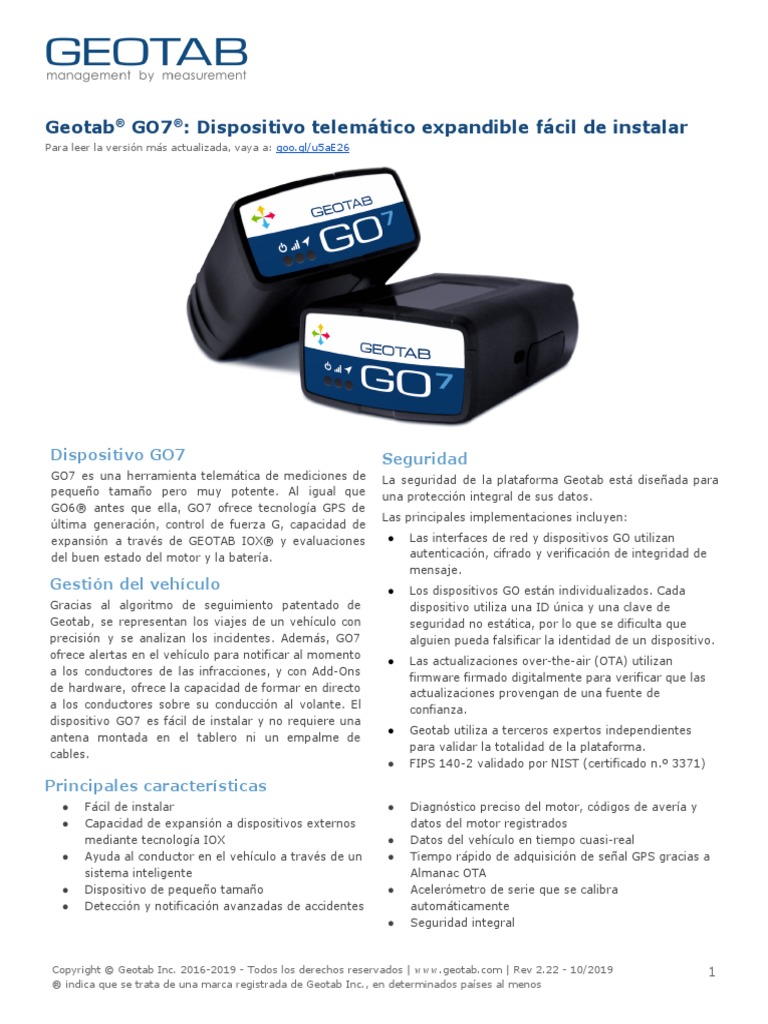 Hardware Geotab GO7 | PDF | Sistema de Posicionamiento Global | Gsm