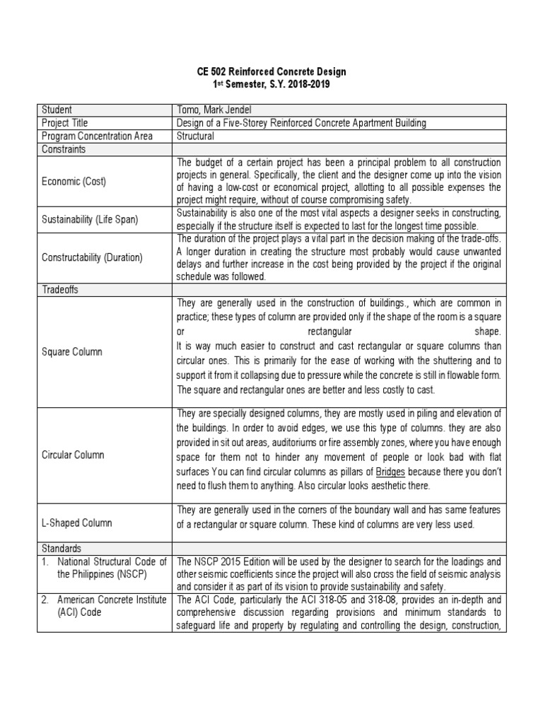 RCD Final Proj | Download Free PDF | Earthquake Engineering | Beam (Structure)