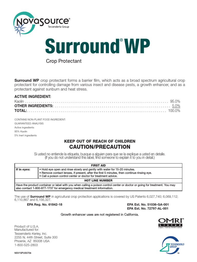 NovaSource Surround-WP PDF | PDF | Personal Protective Equipment | Vegetables
