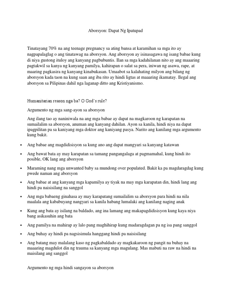 Aborsyon | PDF