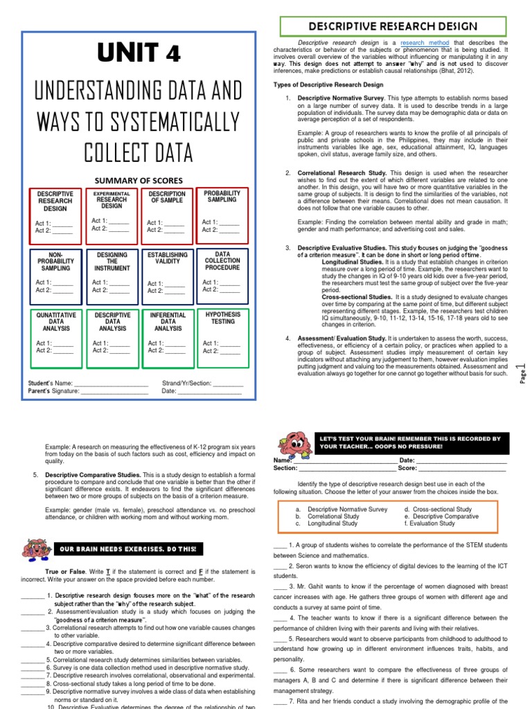 Unit 4 Activities With Lessons | PDF | Sampling (Statistics) | Experiment