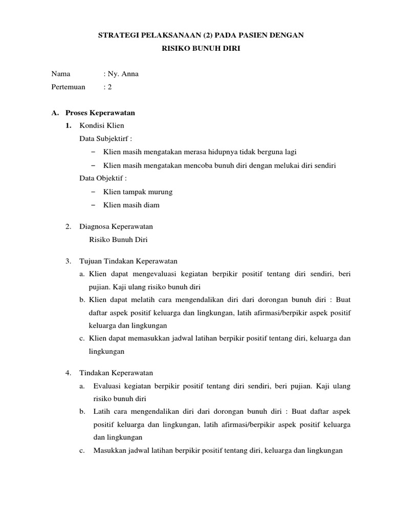 SP 2-4 Role Play RBD (Pasien & Keluarga) | PDF