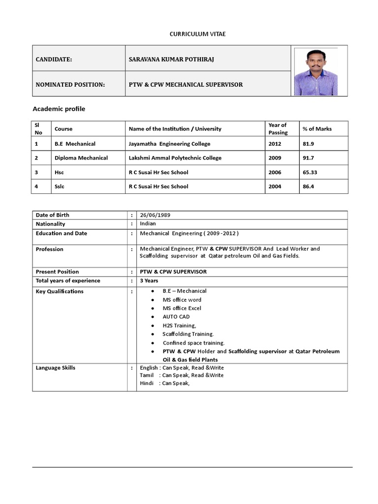 CV - Saravana Kumar Pothiraj | PDF | Numerical Control | Engineering
