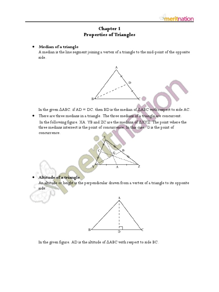 Properties of Triangles | PDF