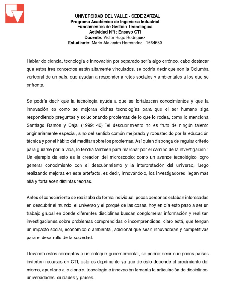 Cti - Maria Alejandra Hernandez | PDF | Conocimiento | Sociedad