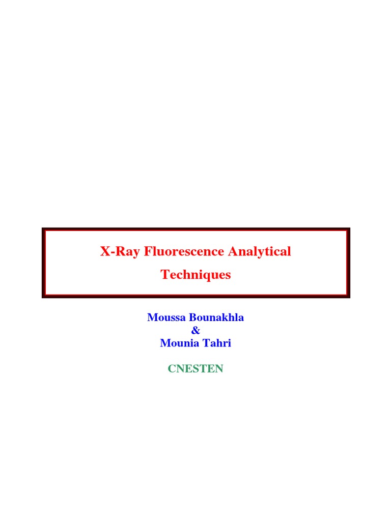 XRF V1 PDF | PDF | Radioactive Decay | Electron