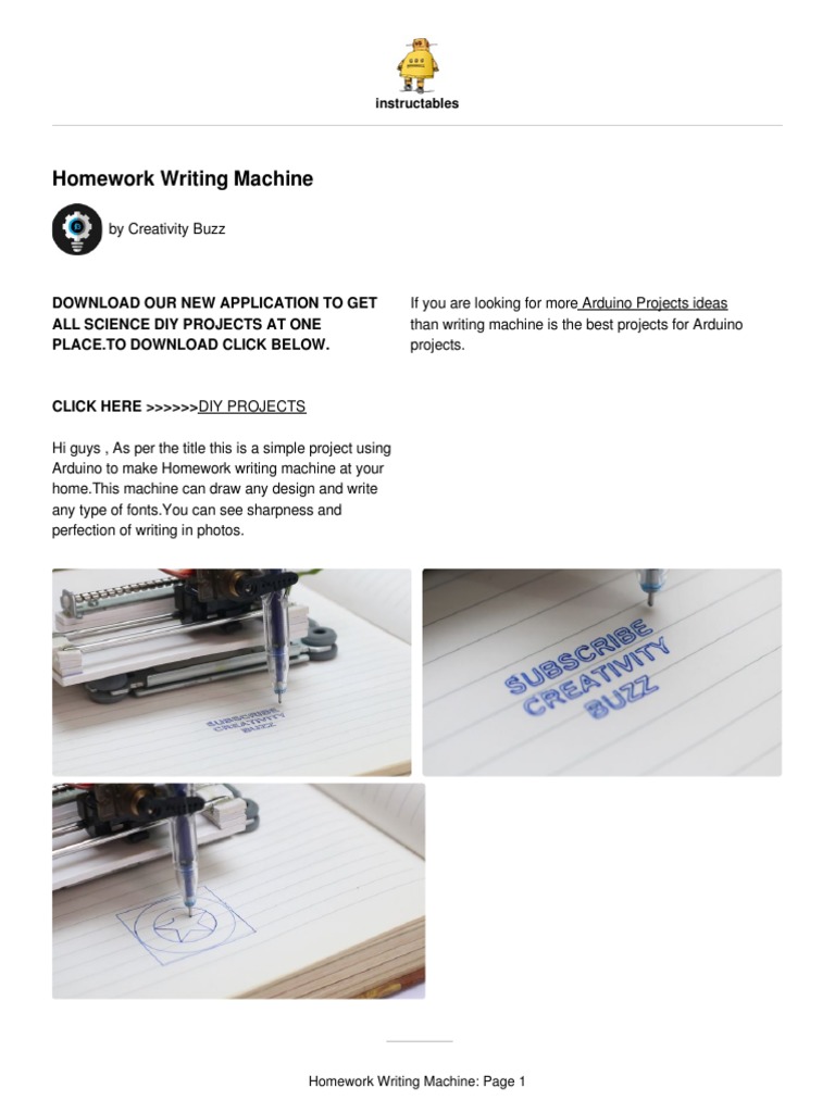 Homework Writing Machine | PDF | Numerical Control | Electrical Engineering