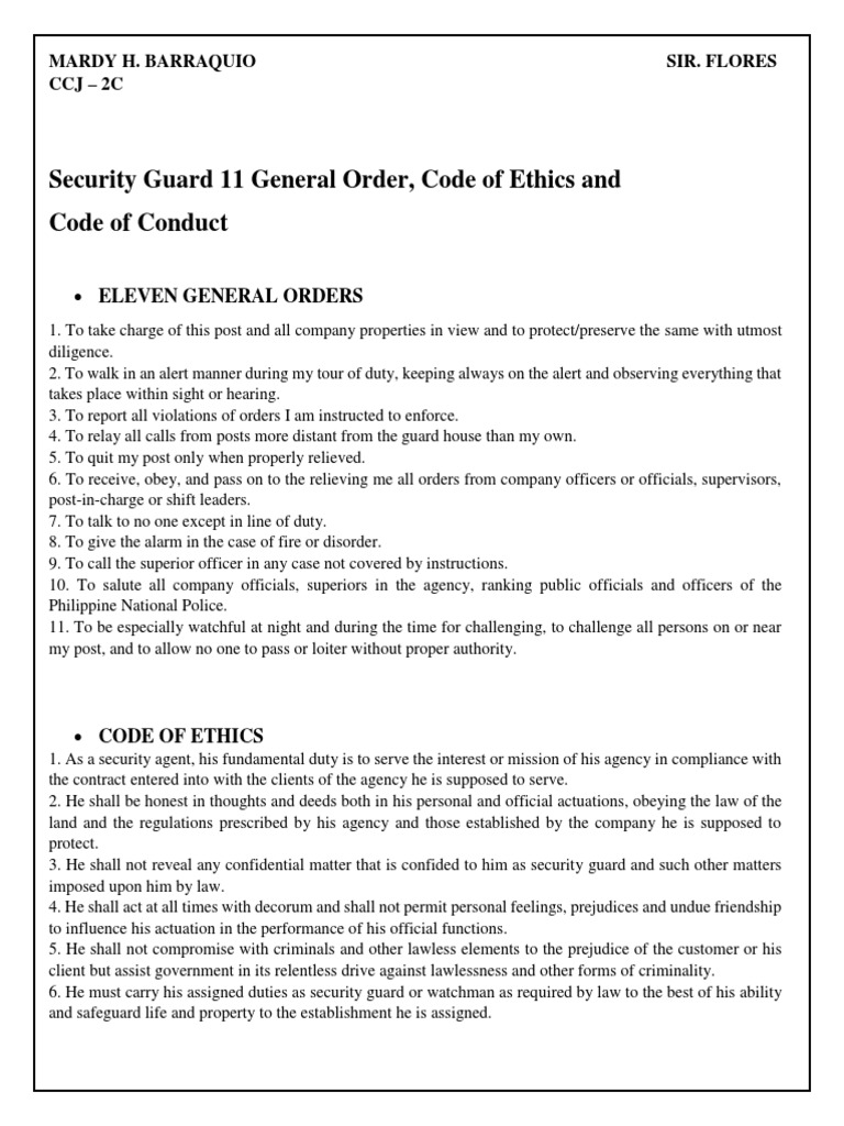 Security Guard | PDF | Security Guard | Law Enforcement