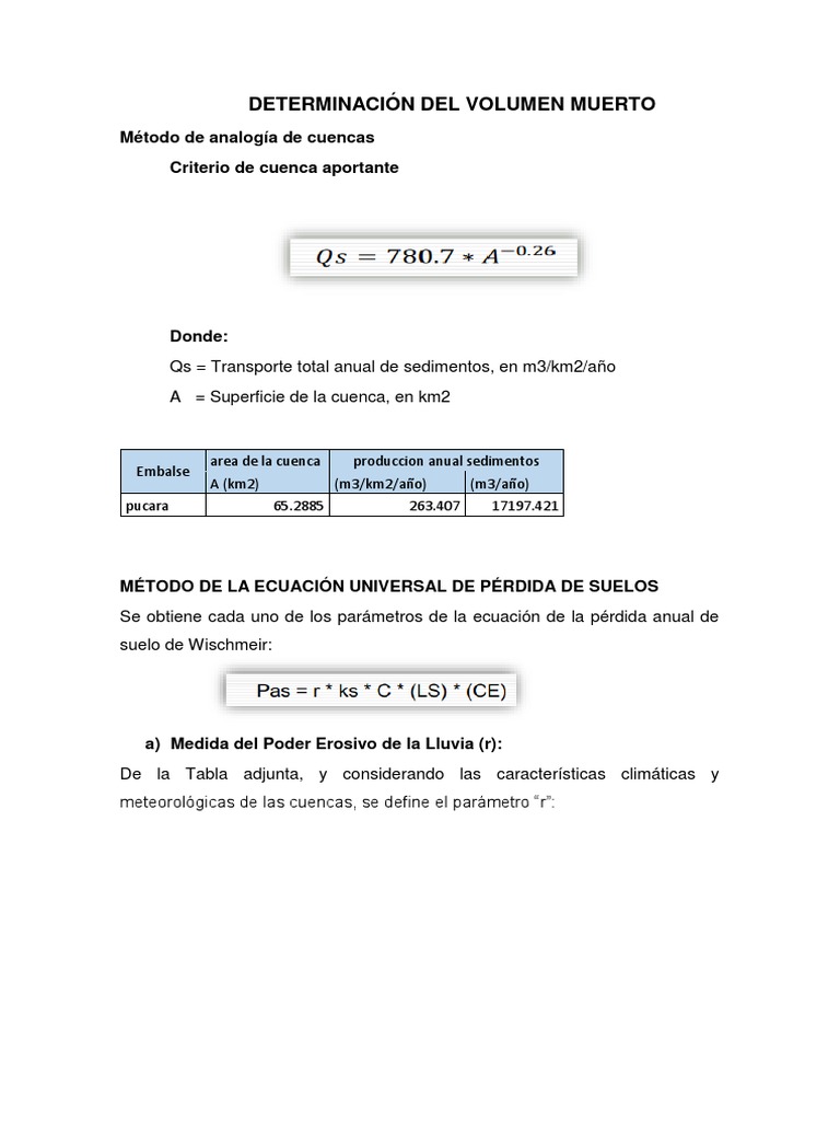 Volumen Muerto | PDF | Reservorio | Geografía Física