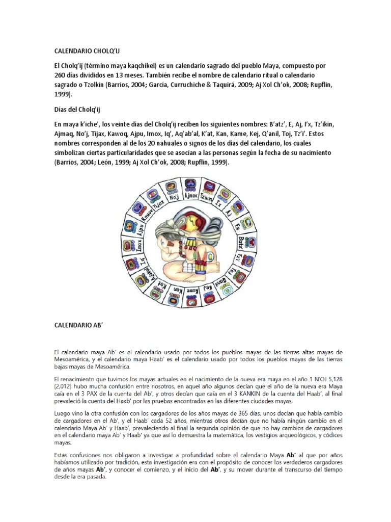 Calendarios Mayas: Cholq’ij y Tun | PDF | Historia