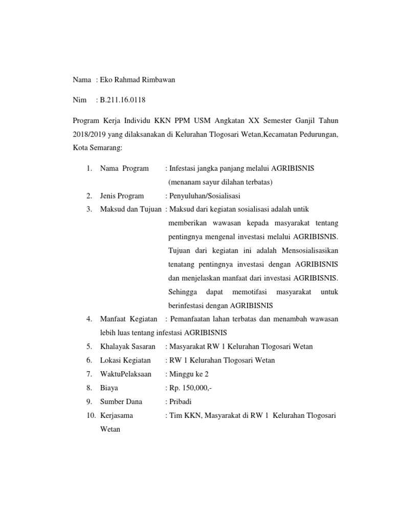 Proker Eko | PDF | Ilmu Sosial