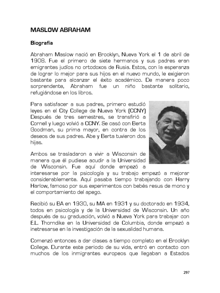 Abraham Maslow. Teóricos-De-La-Personalidad-George-Boeree | PDF ...