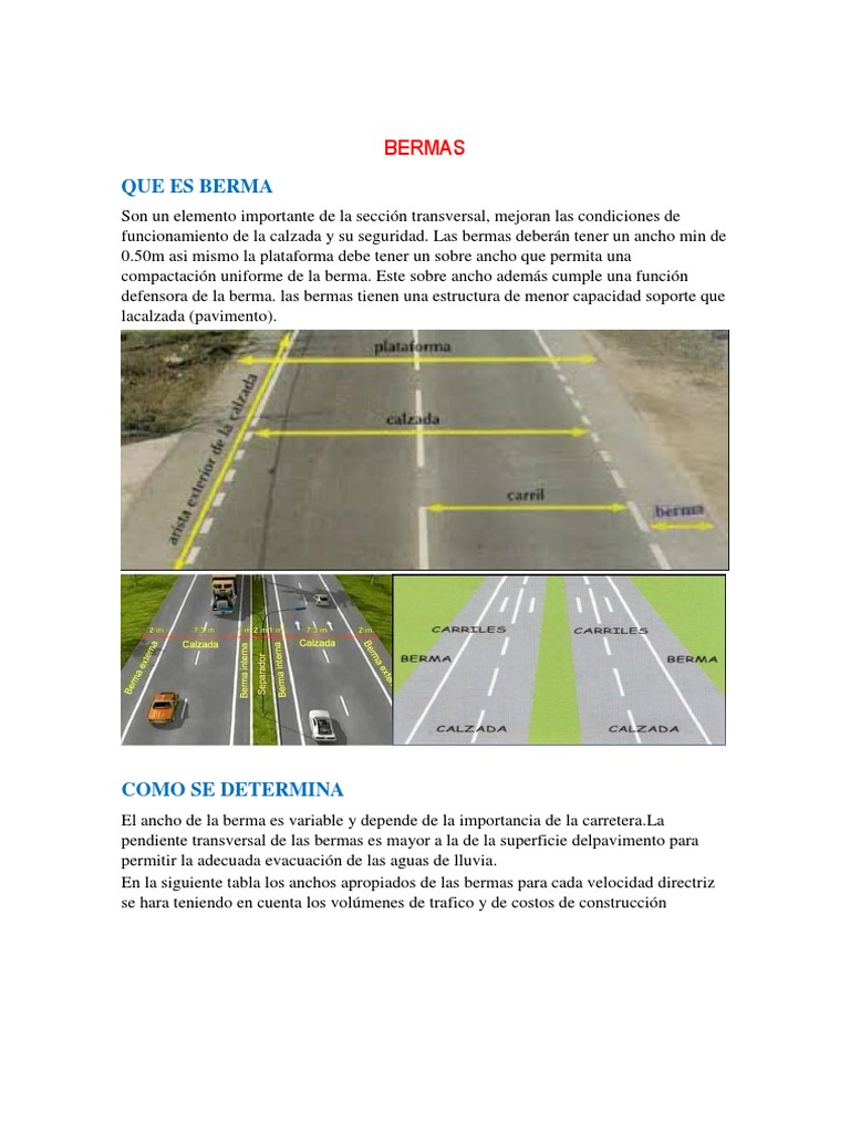Bermas | PDF | La carretera | Transporte