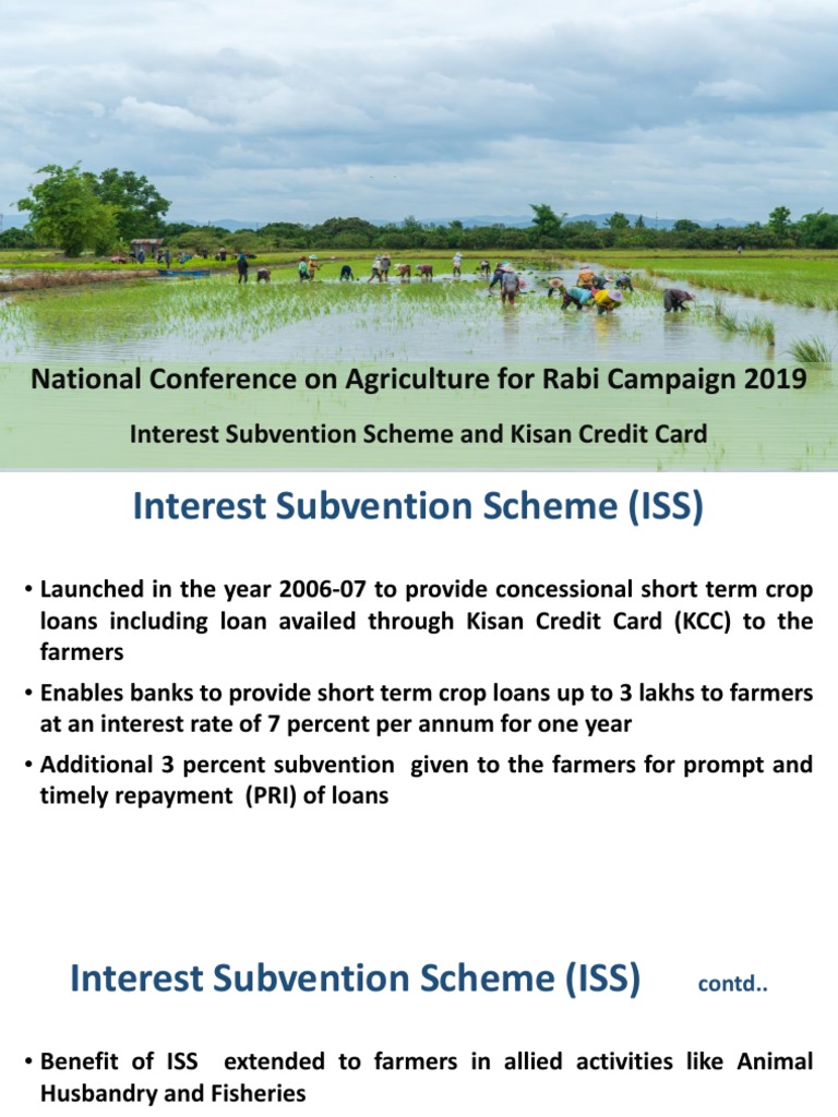 Rabi Campaign 2019: KCC & ISS Overview | PDF | Economy Of India ...