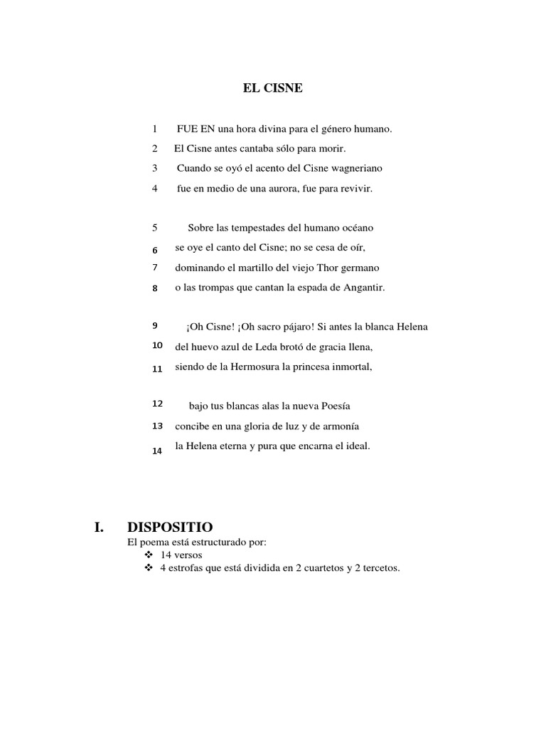 Análisis del Poema "El Cisne" | PDF | Richard Wagner | Poesía