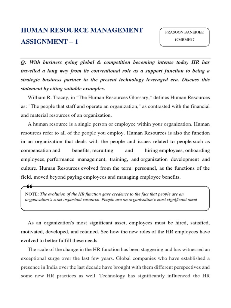 Evolving Role of HR in Global Business | PDF | Analytics | Human ...