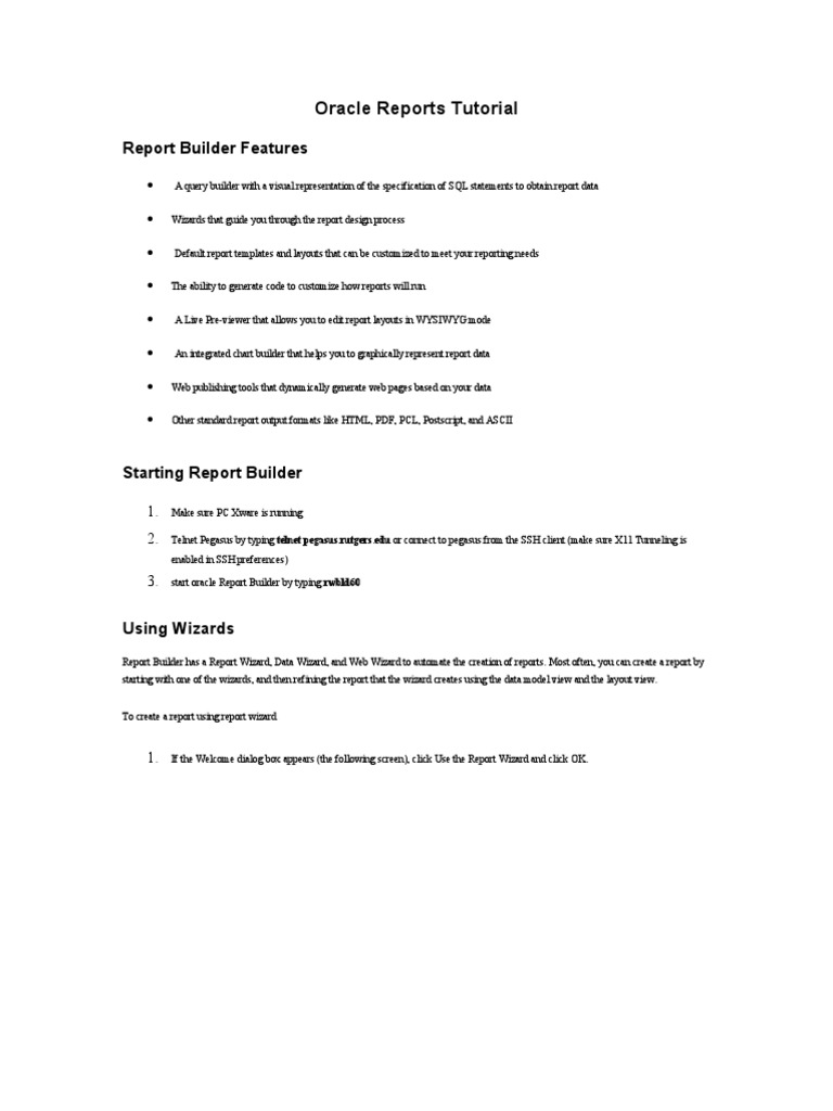 Reports 6i Tut | PDF | Parameter (Computer Programming) | Page Layout