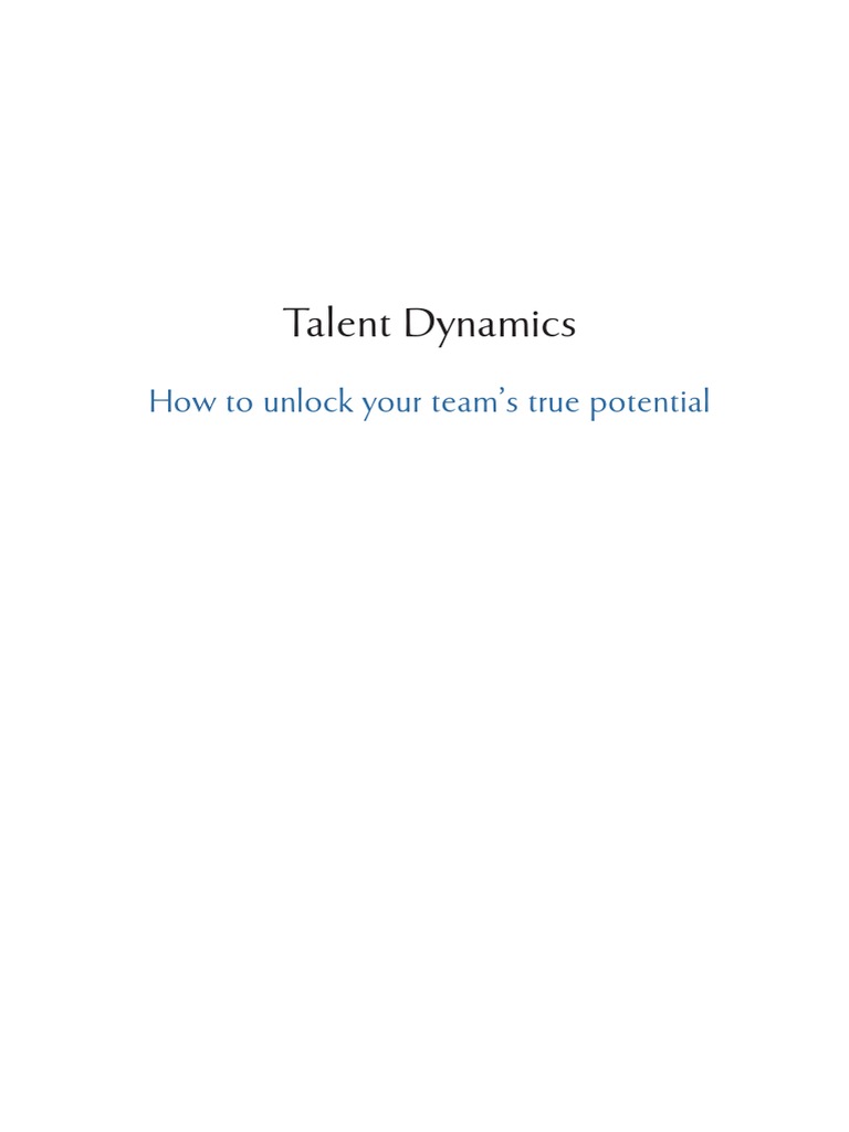 Talent Dynamics Book PDF | PDF | Carl Jung | Entrepreneurship