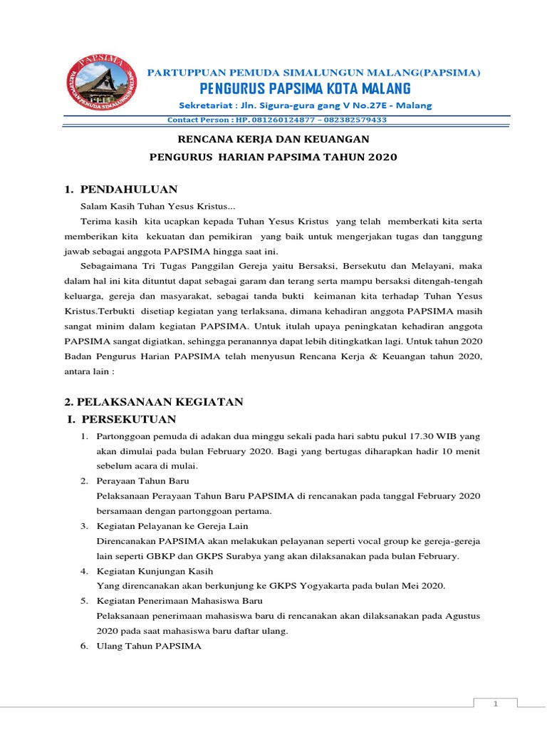 Rencana Program | PDF