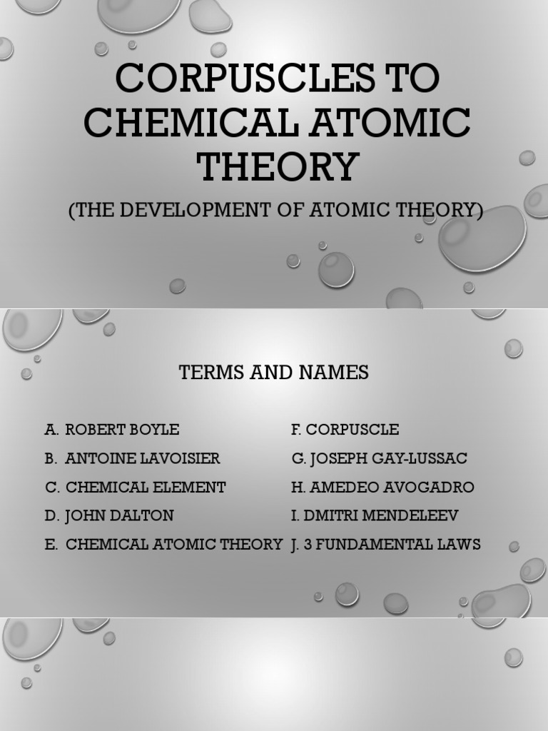 Antoine Lavoisier Atomic Model