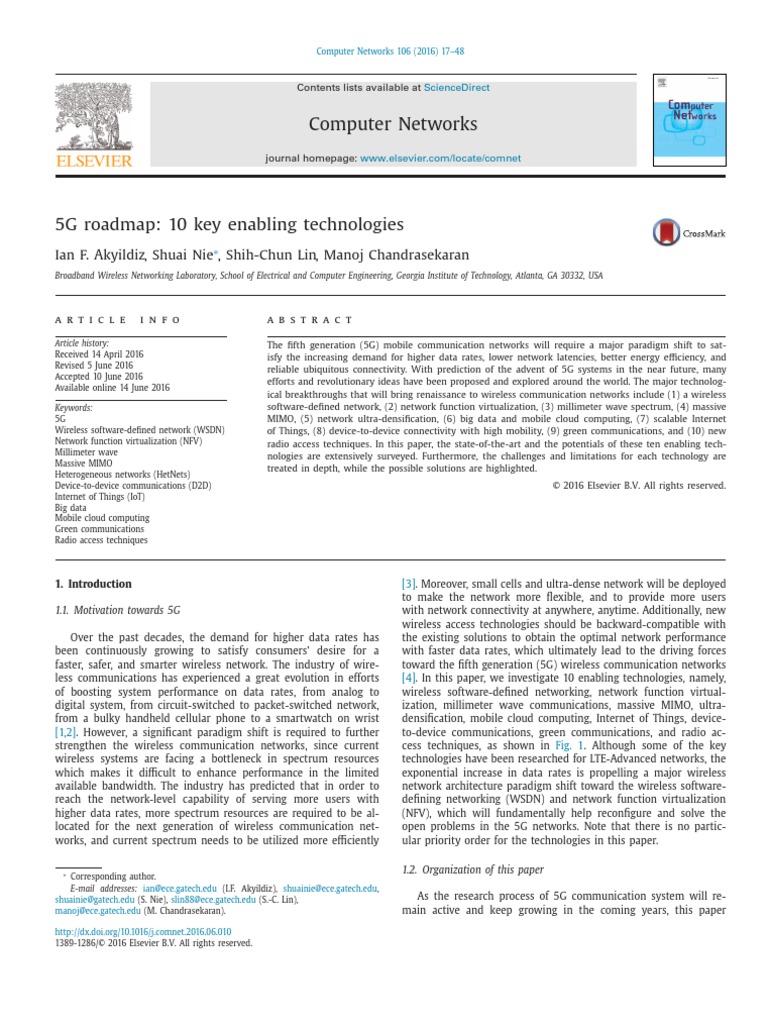 5G Roadmap 10 Key Enabling Technologies | PDF | Computer Network ...