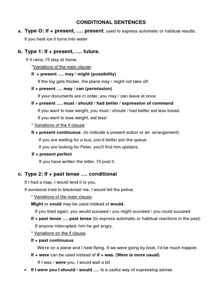 Conditionals 2nd Bachillerato | PDF | Morphology | Grammar