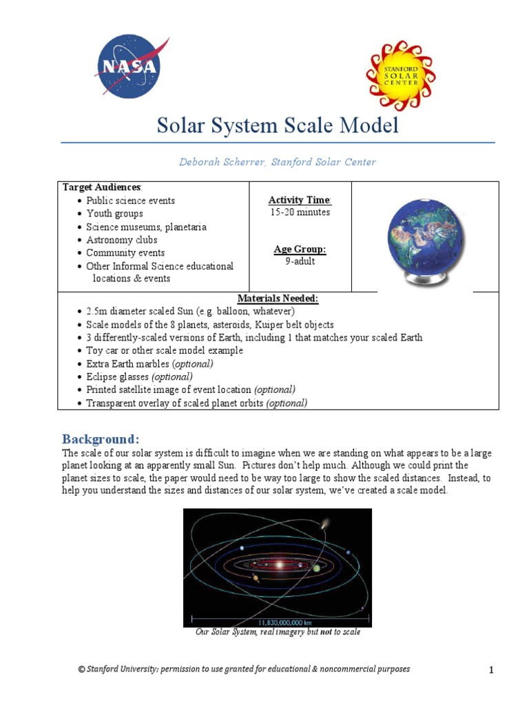 Scale Model Instructions PDF | PDF | Astronomical Unit | Sun