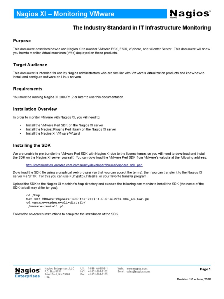 Monitoring VMware With Nagios XI | PDF | Operating System Technology | System Software