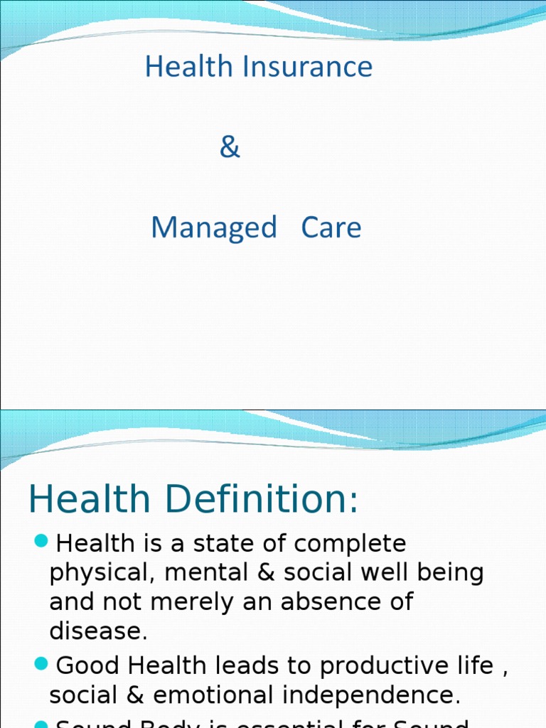 Health Insurance & Mananged Care | PDF | Managed Care | Health Care