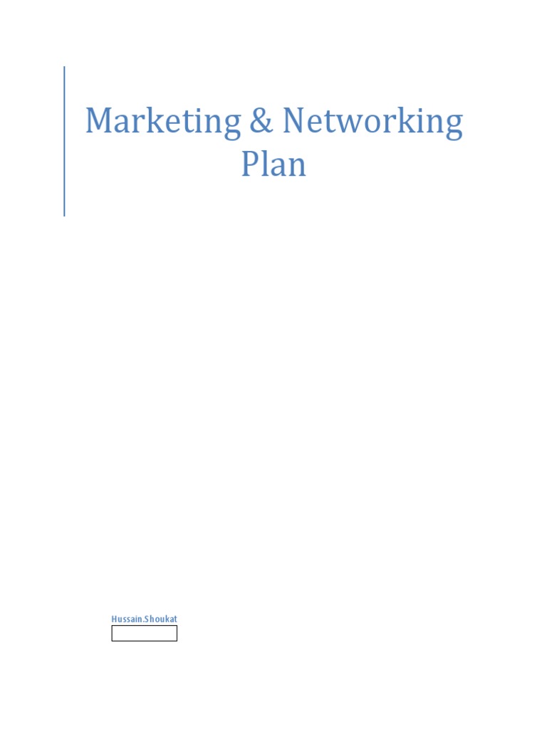 Marketing & Networking Strategy | PDF | Marketing | Target Audience