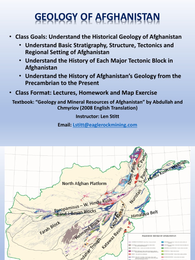 Stitt Afghanistan Geology 07 Carboniferous 1 | PDF | Limestone | Geology