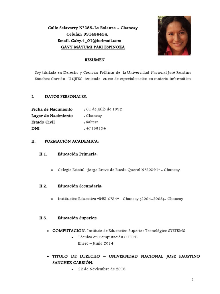 Gaby CV 2019 | PDF
