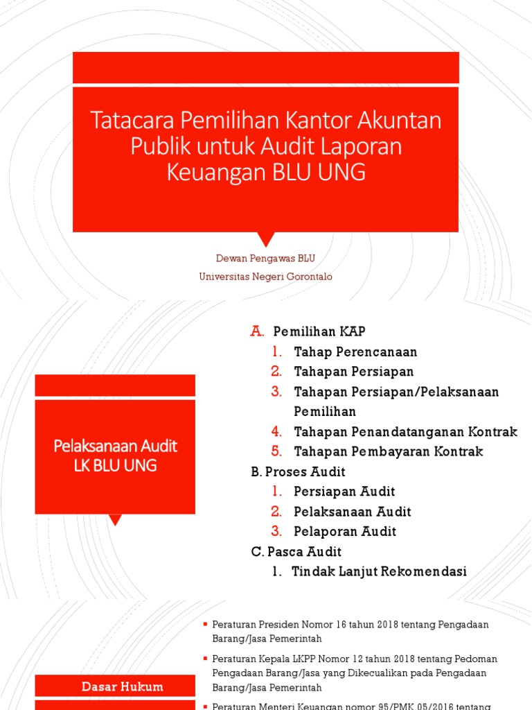Panduan Pemilihan KAP BLU UNG | PDF